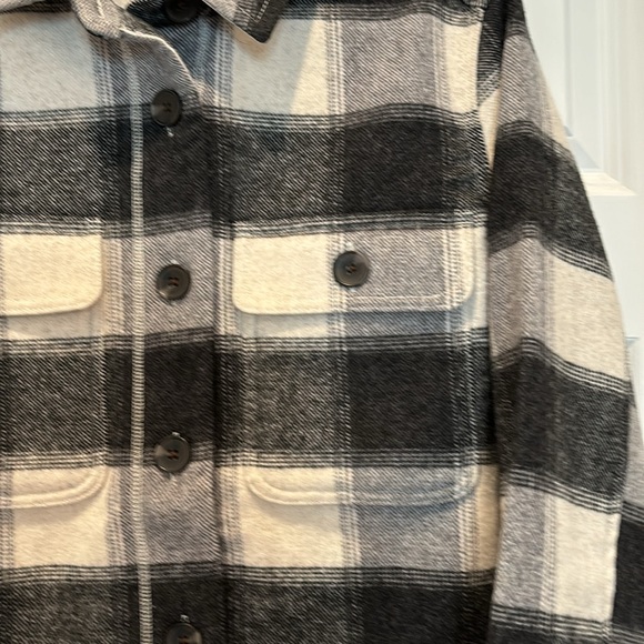 Free Assembly | Jackets & Coats | Free Assembly Black Cream Plaid ...